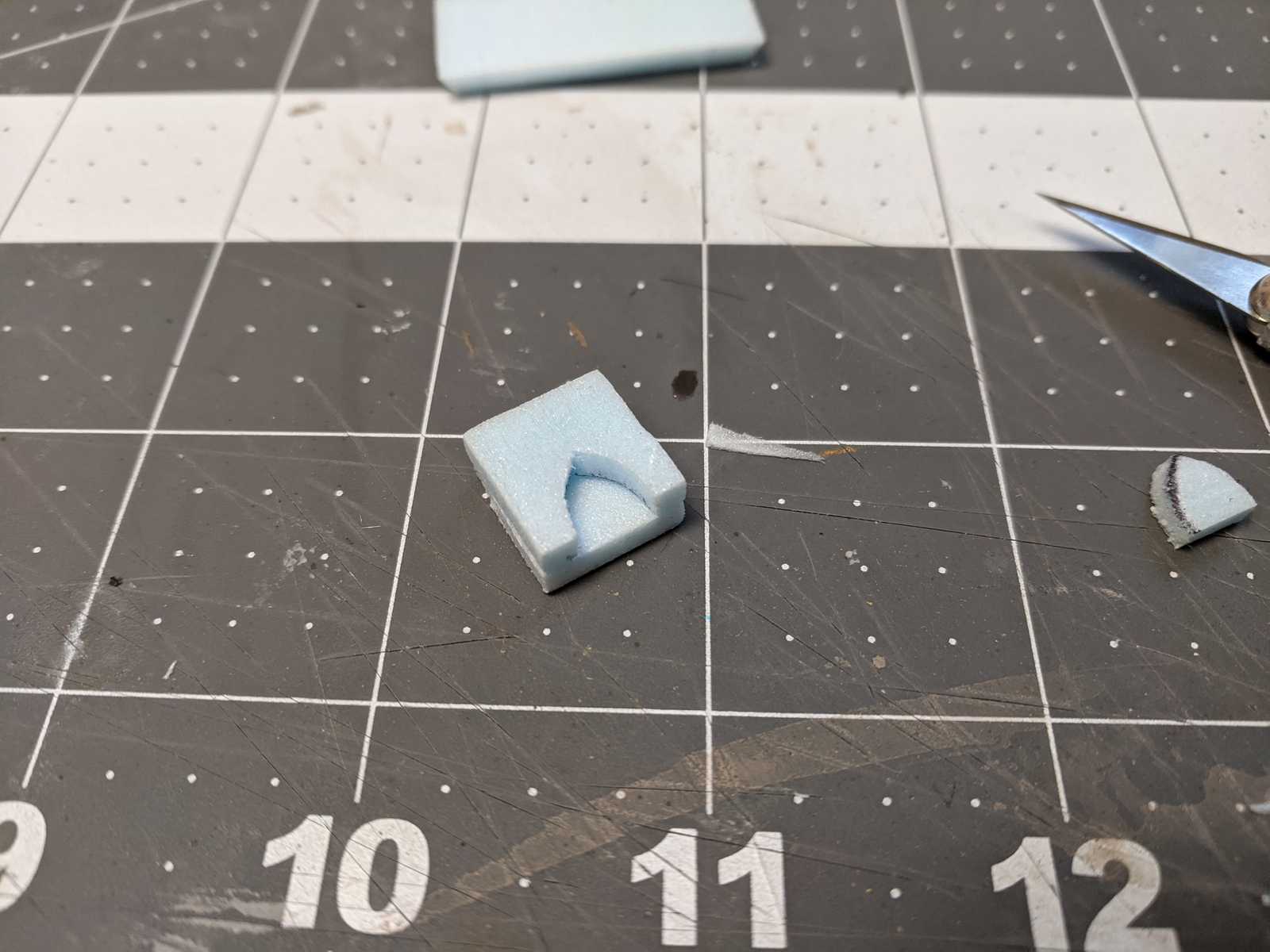 I used the first leg as a template to trace the outline onto the other leg.