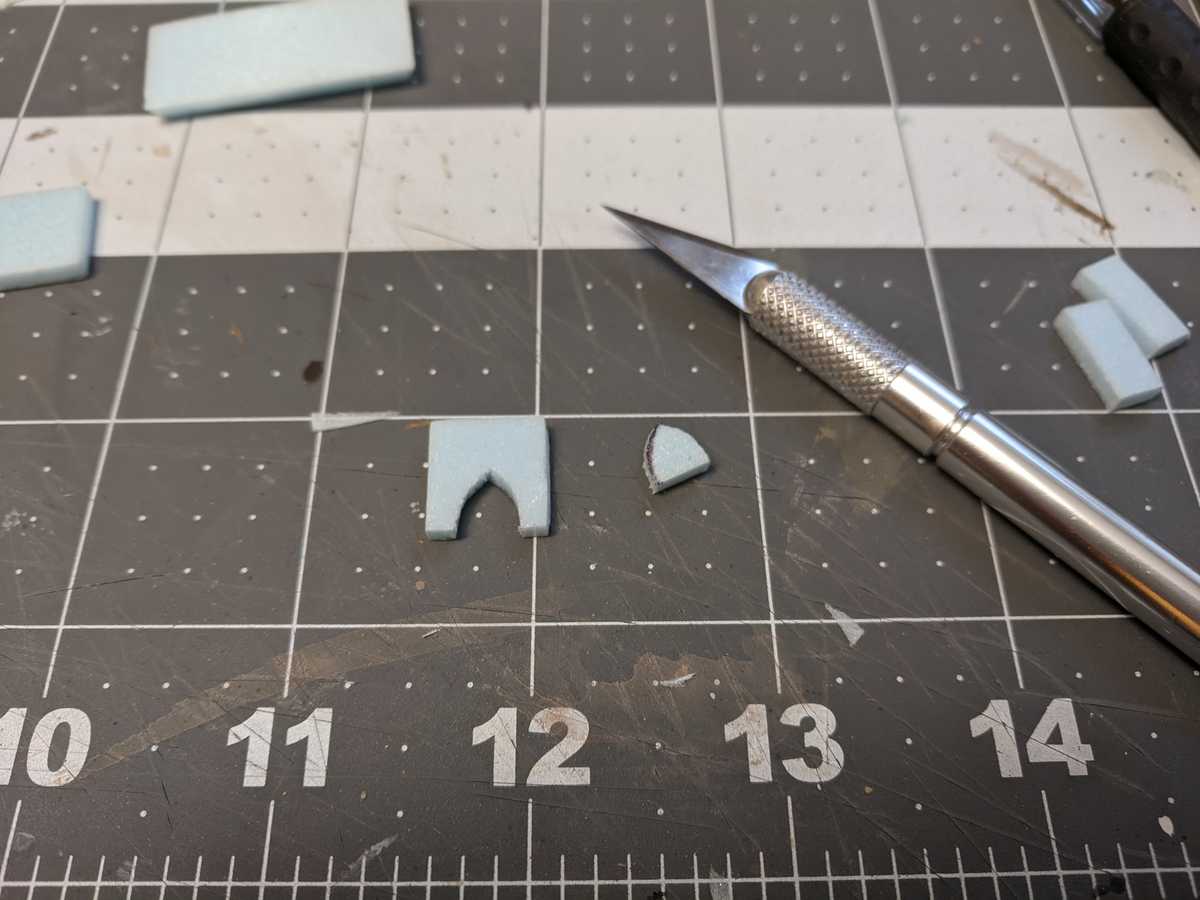 I used the first leg as a template to trace the outline onto the other leg.